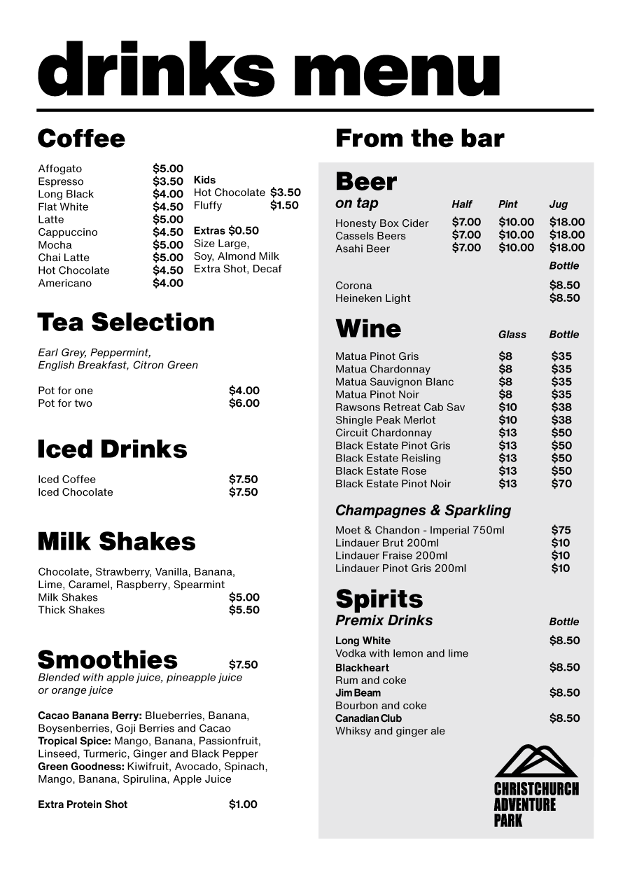 Christchurch Adventure Park Cafe | Christchurch Adventure Park