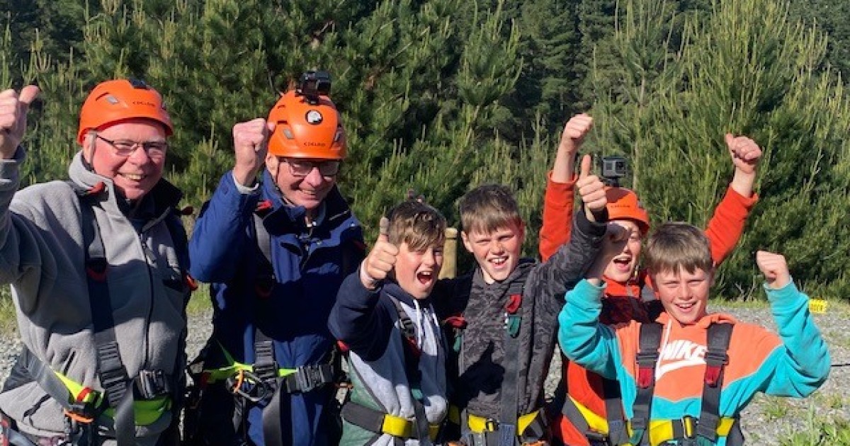 Trio of twins mark birthdays on zipline | Christchurch Adventure Park