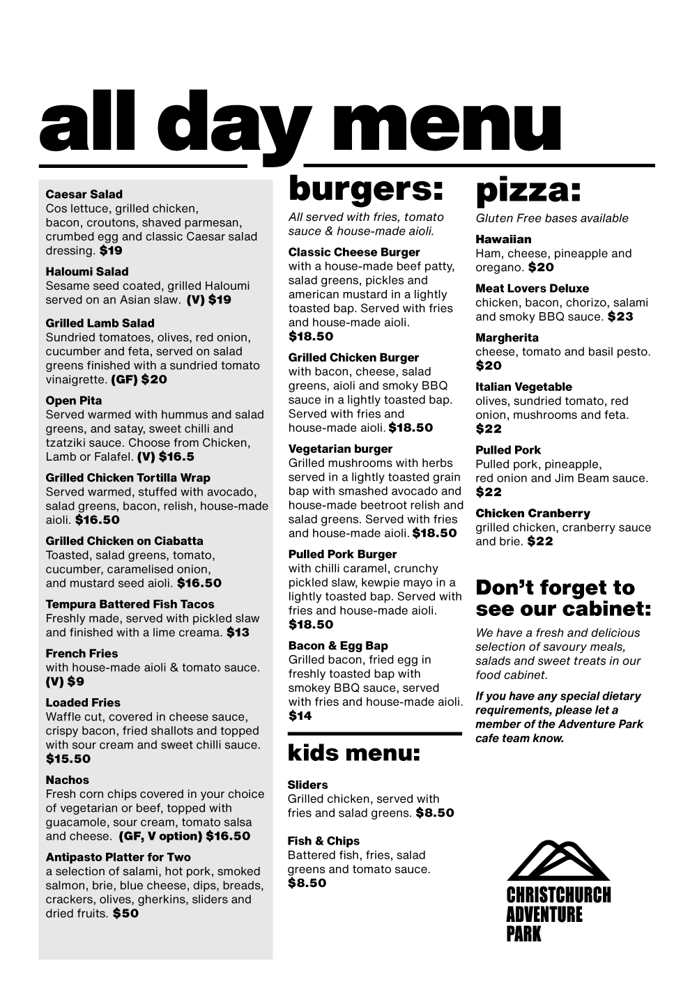 Christchurch Adventure Park Cafe | Christchurch Adventure Park